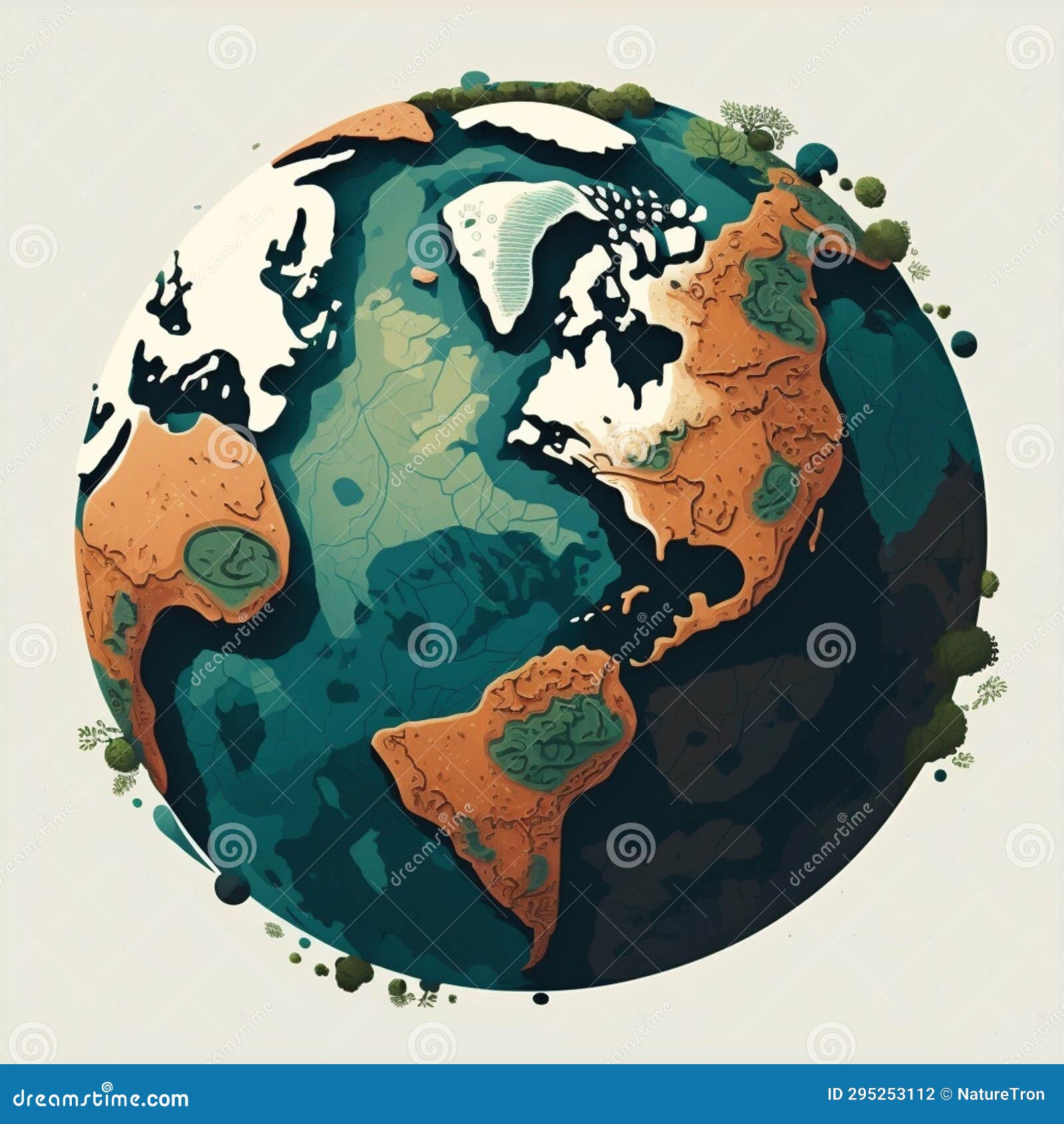 World Map with Earth Globe World Map with Earth World Map and Globe ...