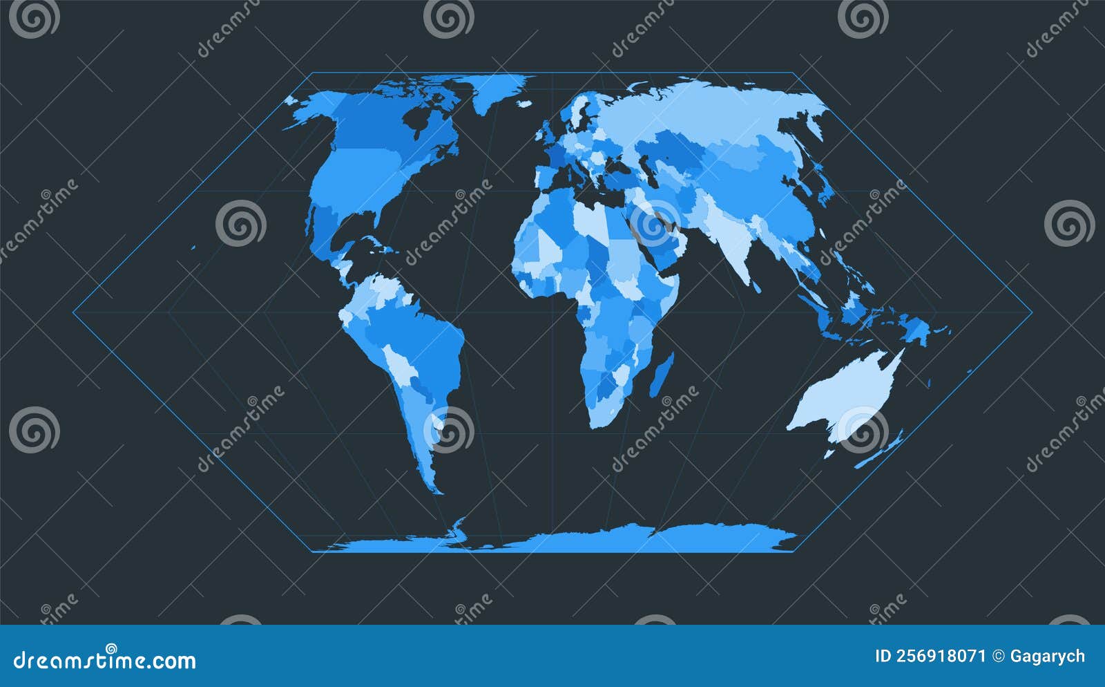 World Map. Eckert II Projection Stock Vector - Illustration of design ... World Map. Eckert II Projection Stock Vector - Illustration of design ...