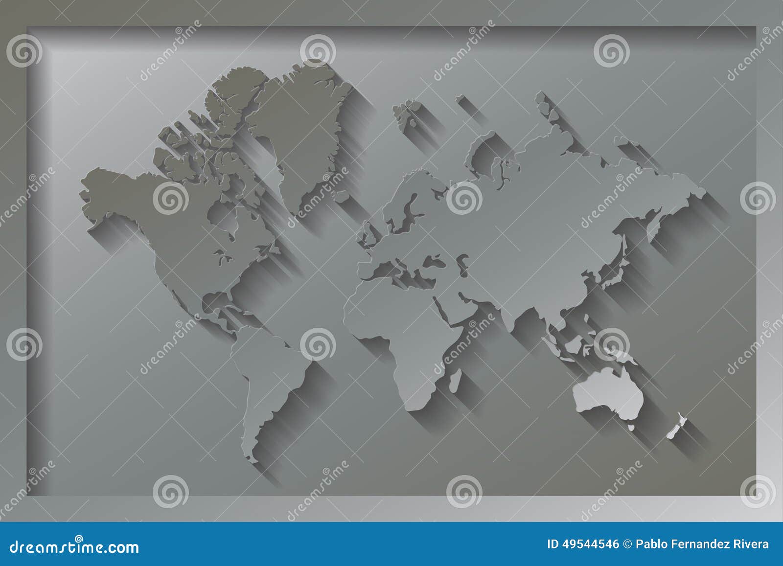 World Map Embossed stock illustration. Illustration of south - 49544546