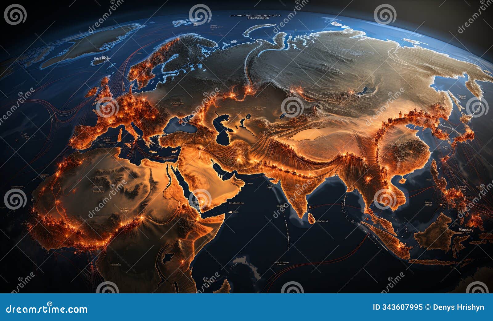 World Map Engulfed in Flames Stock Image - Image of outbreak, blaze ...