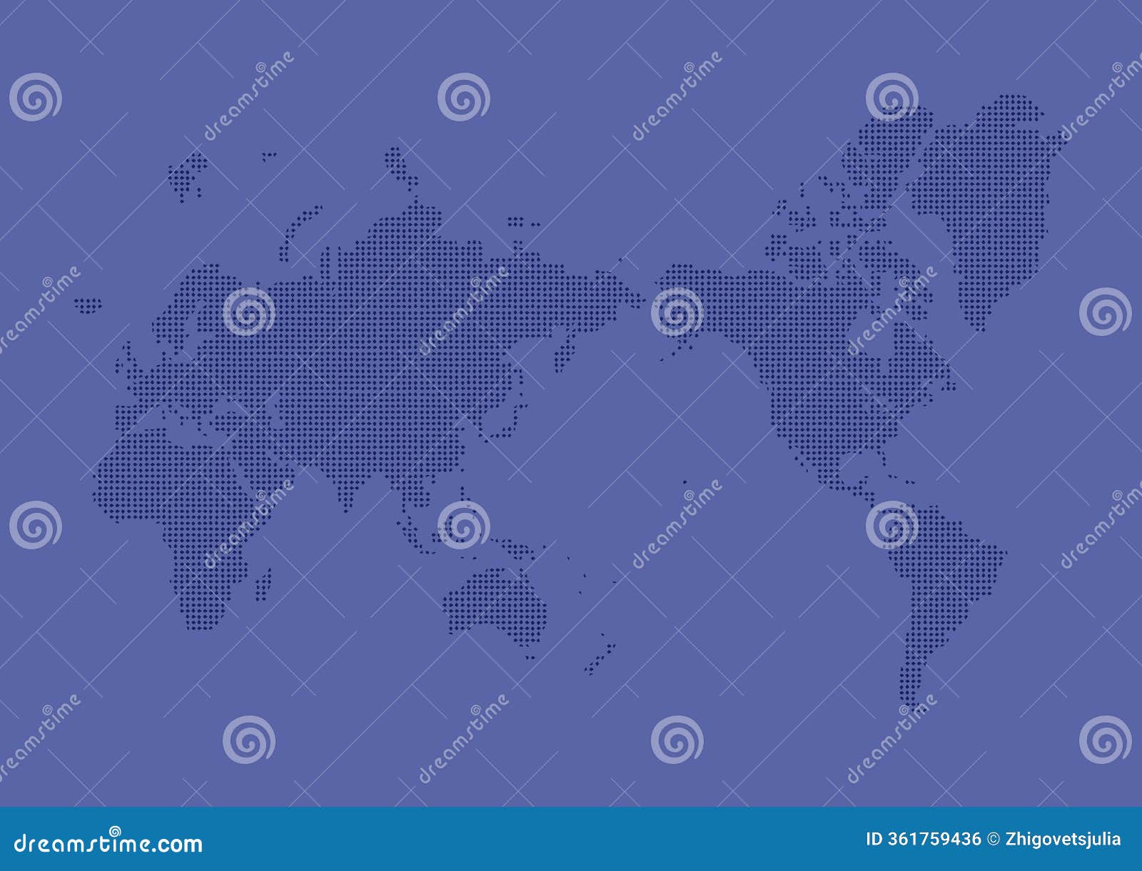 World Map Europe Side in Blue Stock Illustration - Illustration of ...