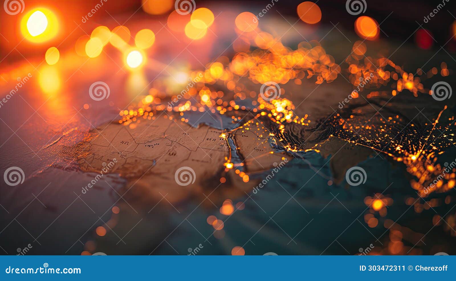 World Map with Explosions in Places of Armed Conflicts Stock Image ...