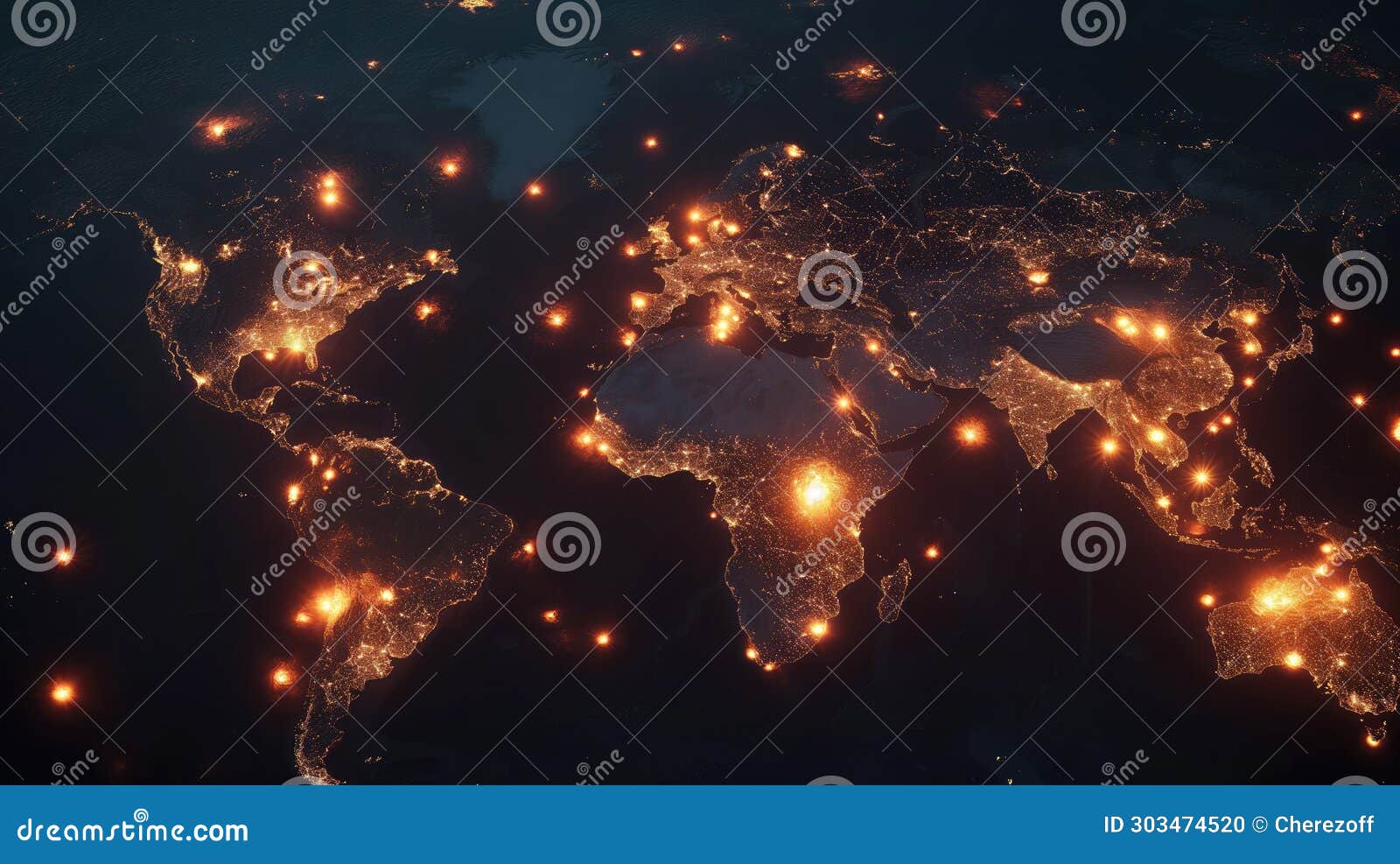 World Map with Explosions in Places of Armed Conflicts Stock Photo ...