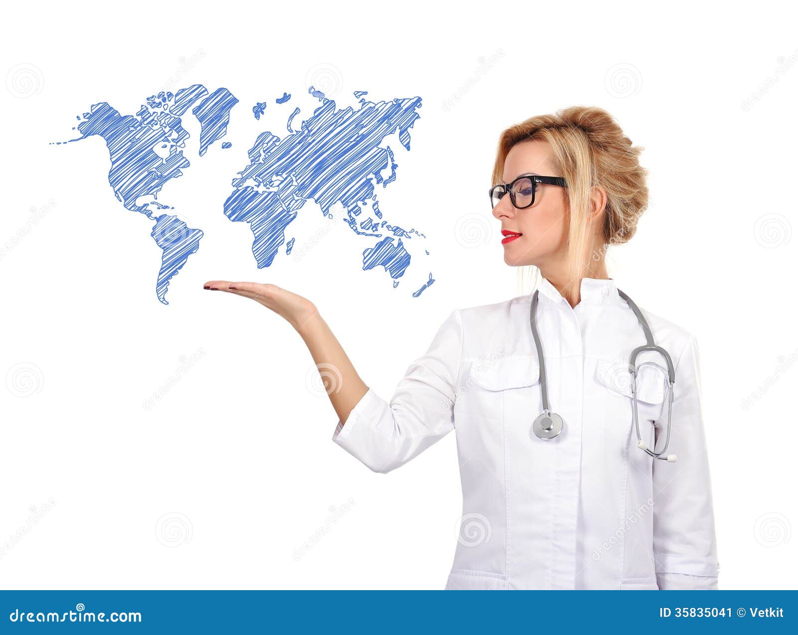 World map stock image. Image of attractive, nurse, concept - 35835041