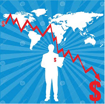 World Map with Financial Chart Stock Vector - Illustration of graph ...