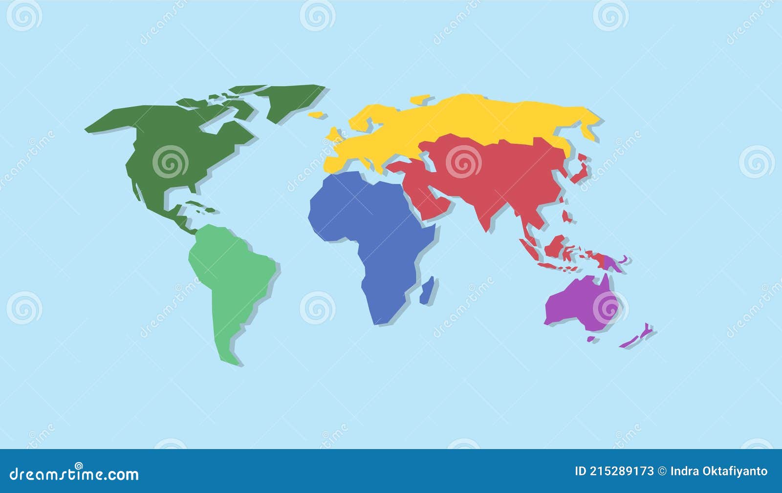 World Map Flat Design stock vector. Illustration of drawing - 215289173