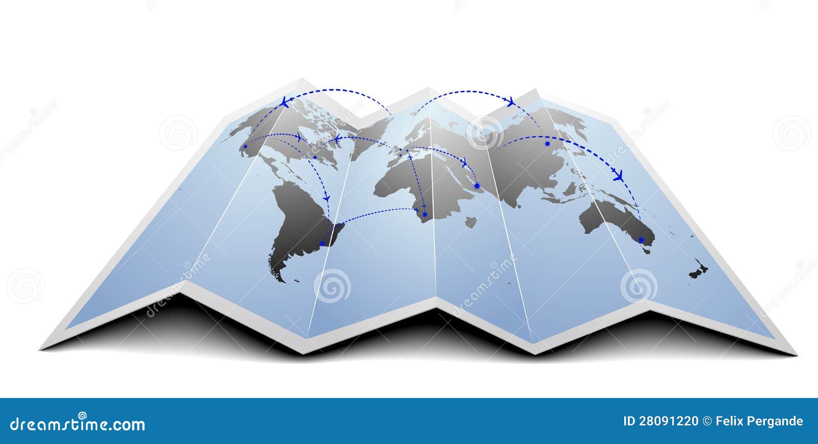 World map flight routes stock illustration. Illustration of country ...