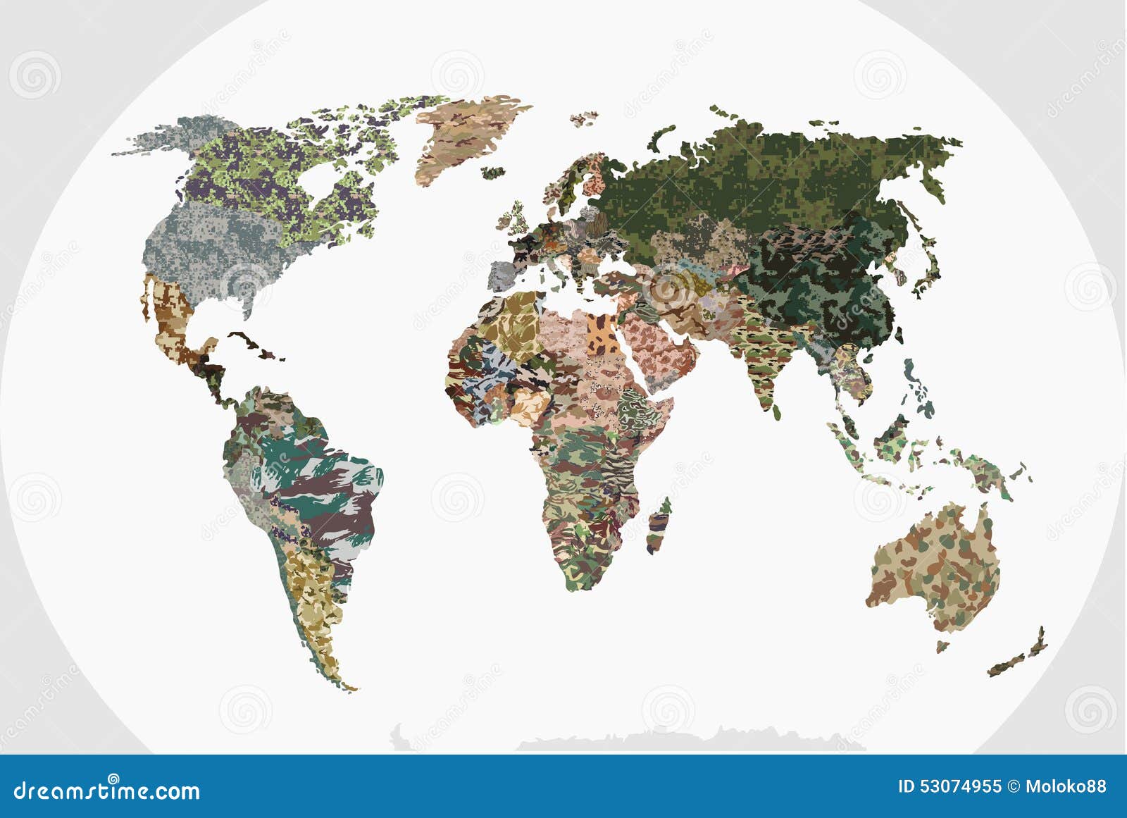 World Map - Forest, Green Camouflage Pattern Royalty-Free Stock ...