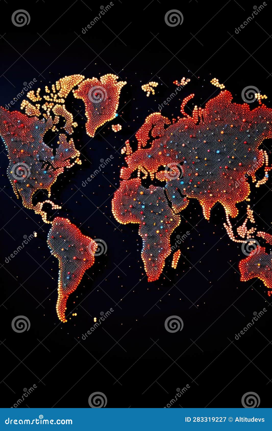 World Map Formed by Interconnected Dots Stock Image - Image of network ...