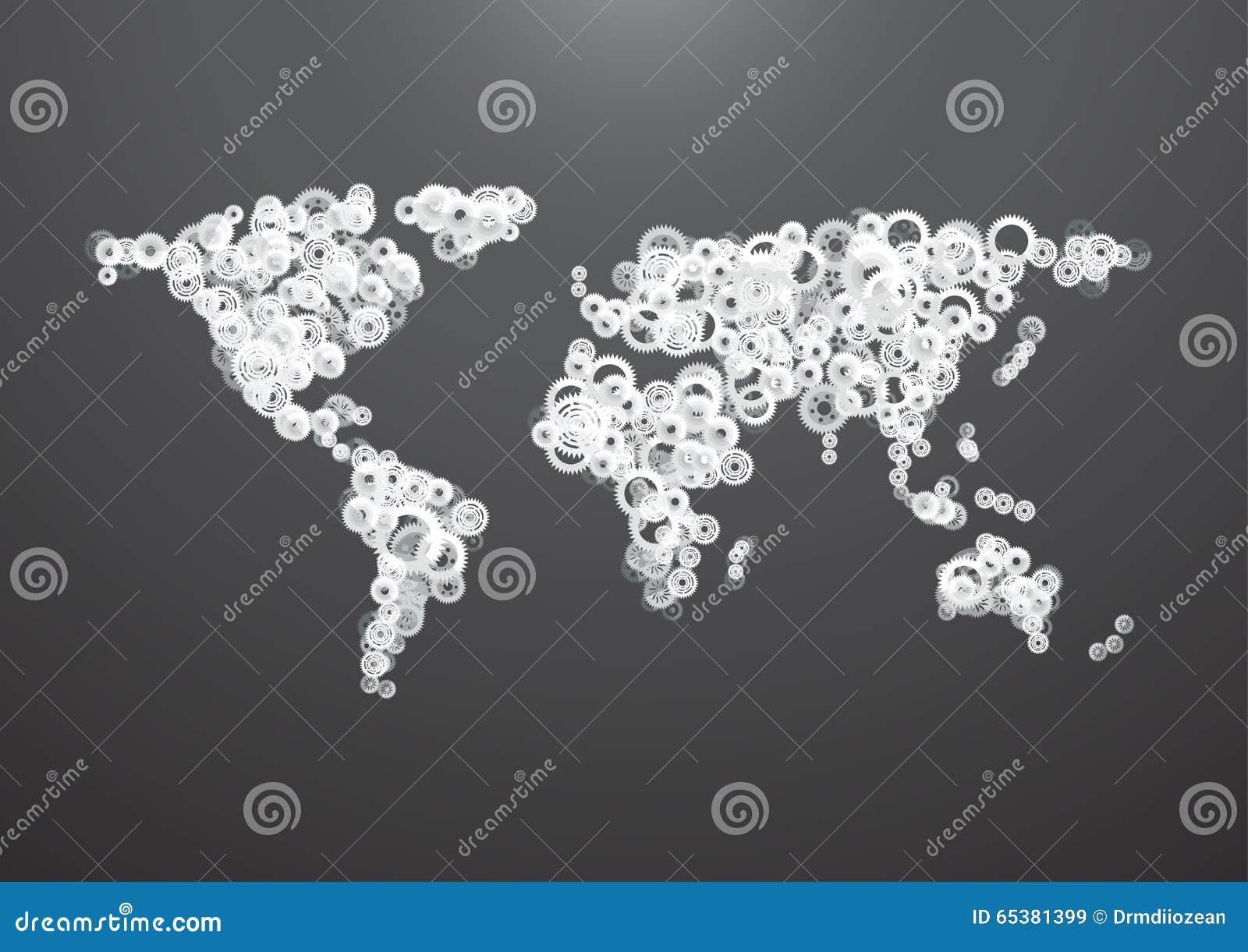 World Map gear stock vector. Illustration of modern, abstract - 65381399