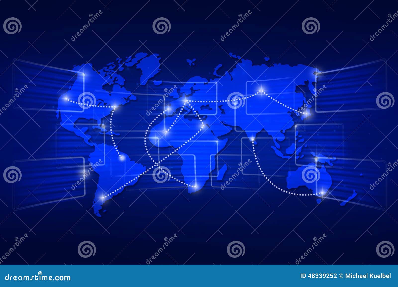World Map Geography World Order Background Shipping Blue Stock ...