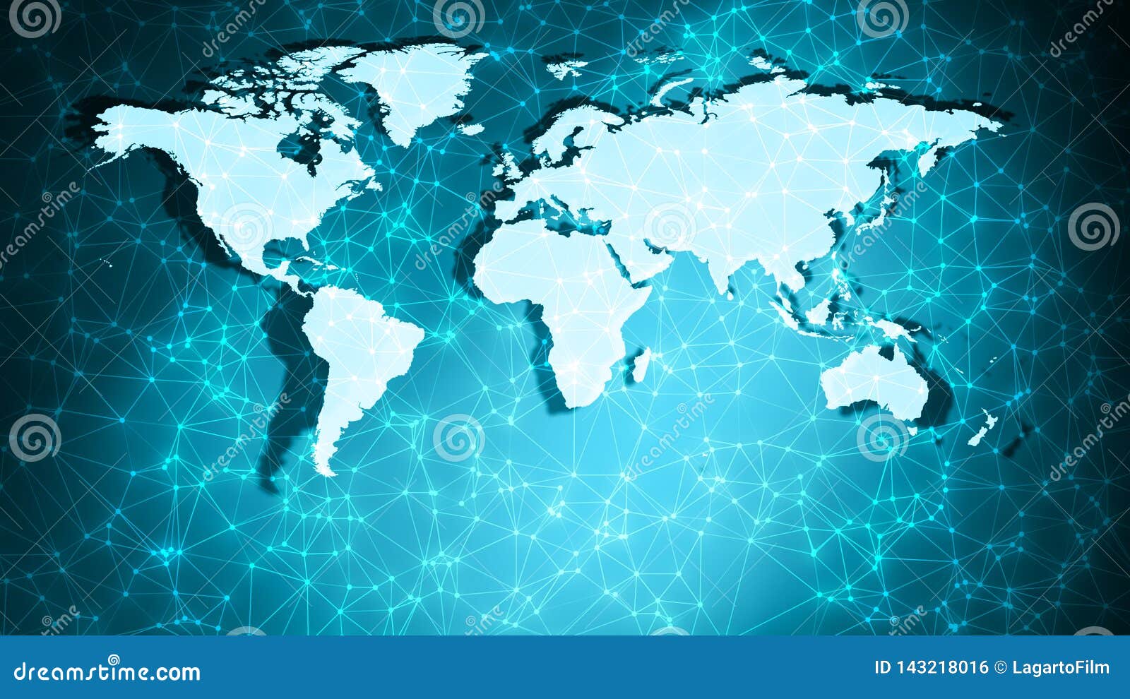 World Map Geometric Shapes Background Abstract Connection Dots and ...