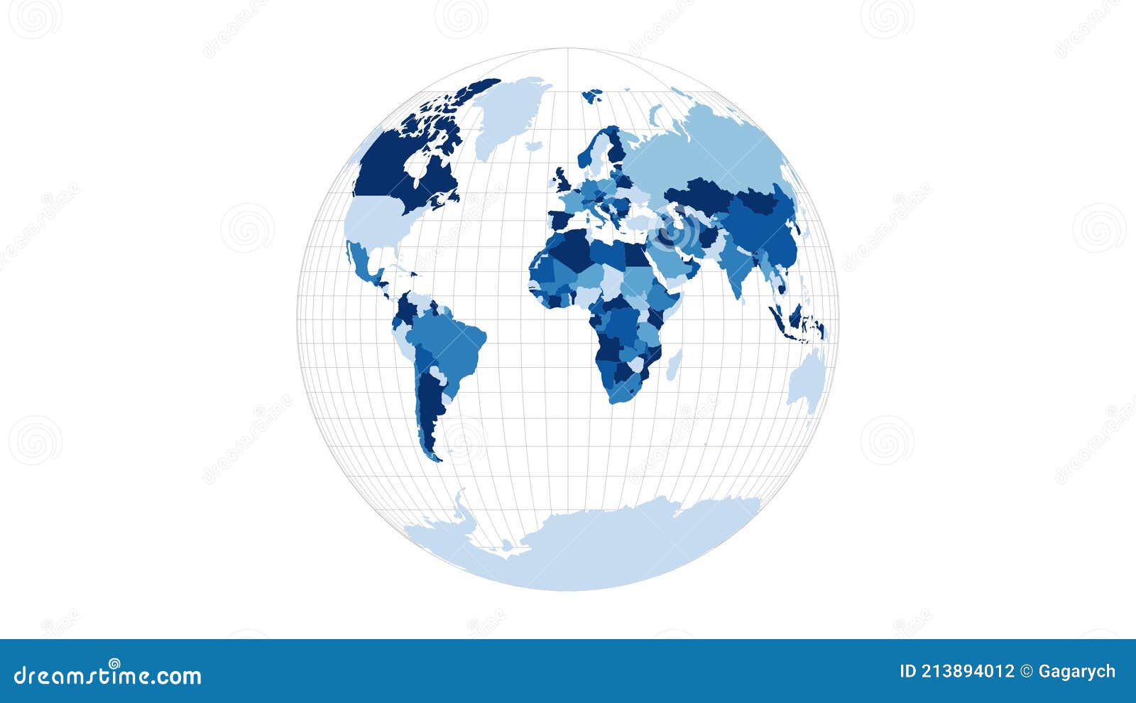 World Map. Gilbert`s Two-world Perspective. Stock Illustration ...