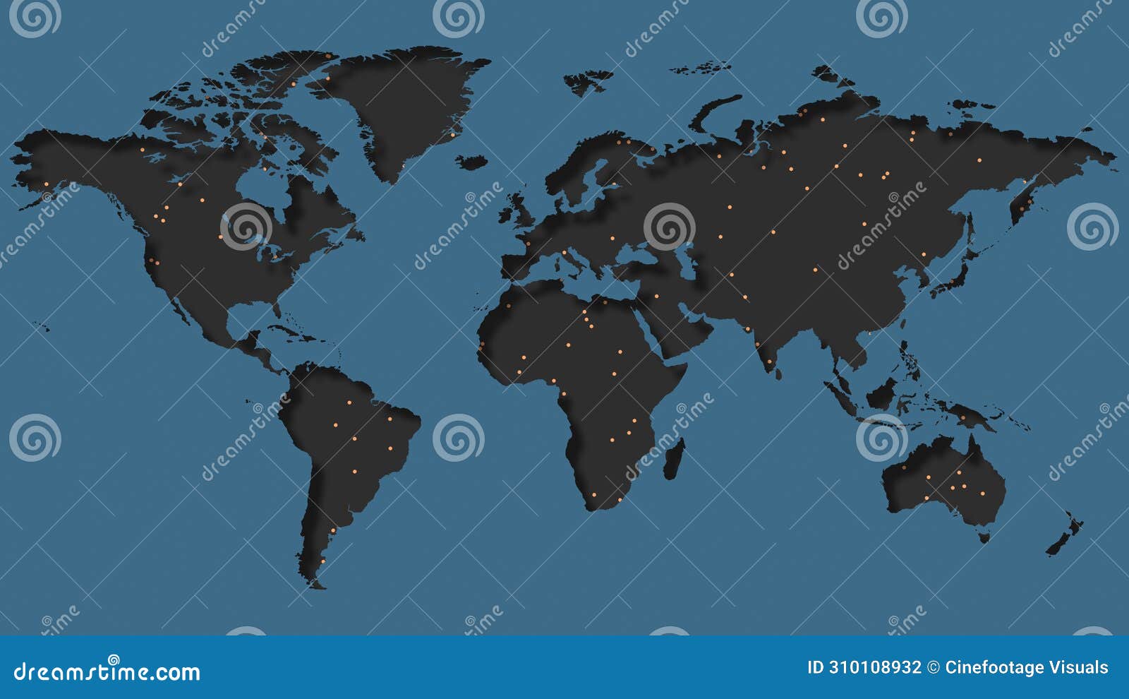 World Map with Global Connection Network Stock Illustration ...