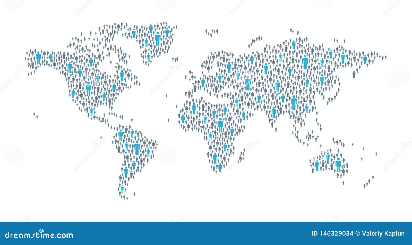 Global Human Distribution Illustration Cartoon Vector | CartoonDealer ...