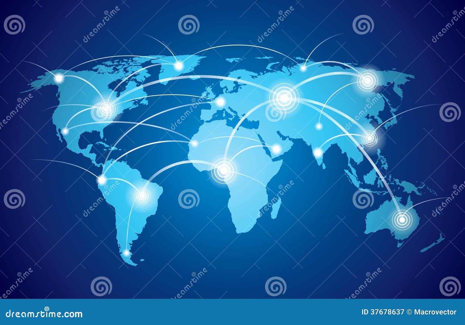 World Map with Global Network Stock Vector - Illustration of isolated ... World Map with Global Network Stock Vector - Illustration of isolated ...