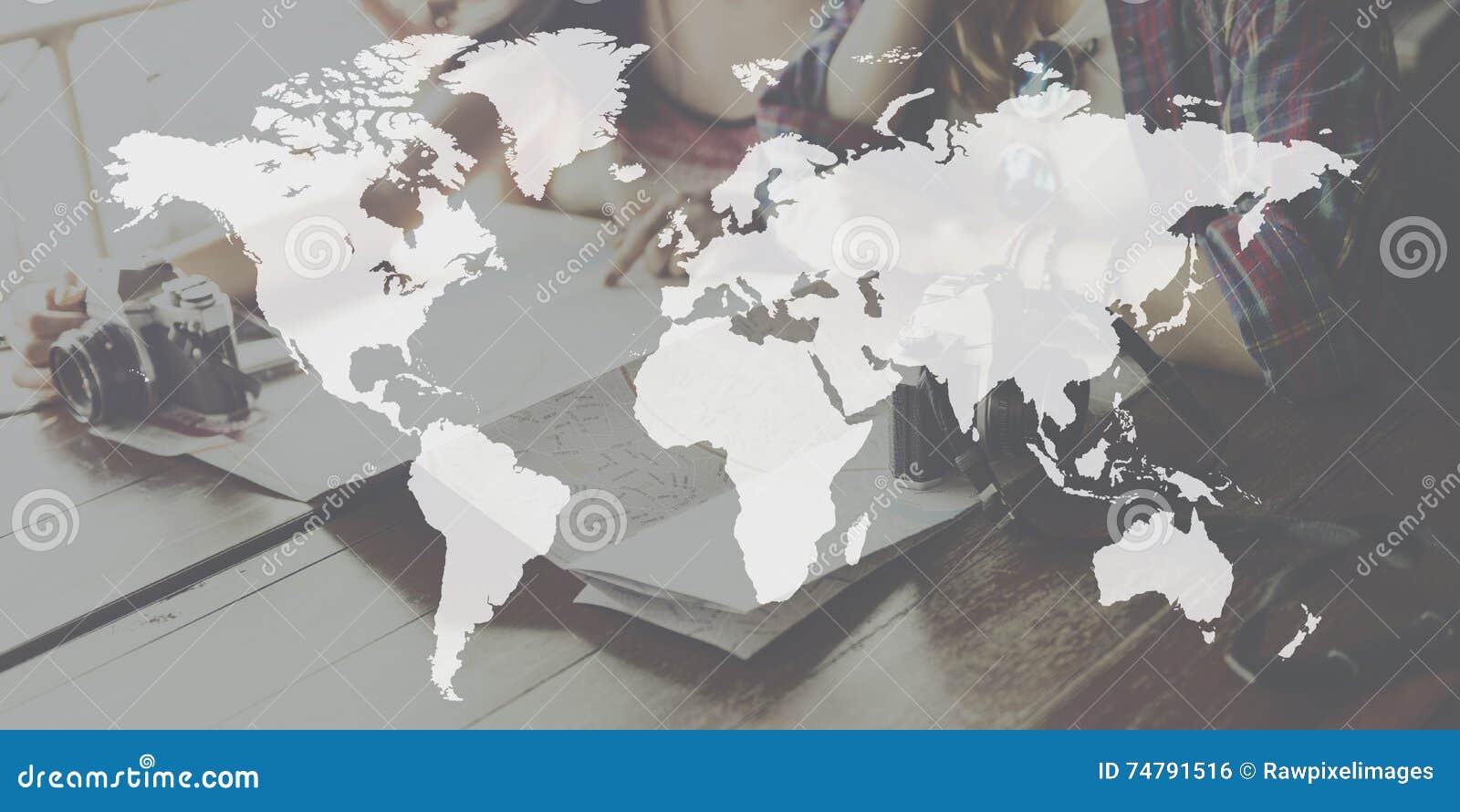 World Map Globalization Cartography Global Planet Concept Stock Photo ...