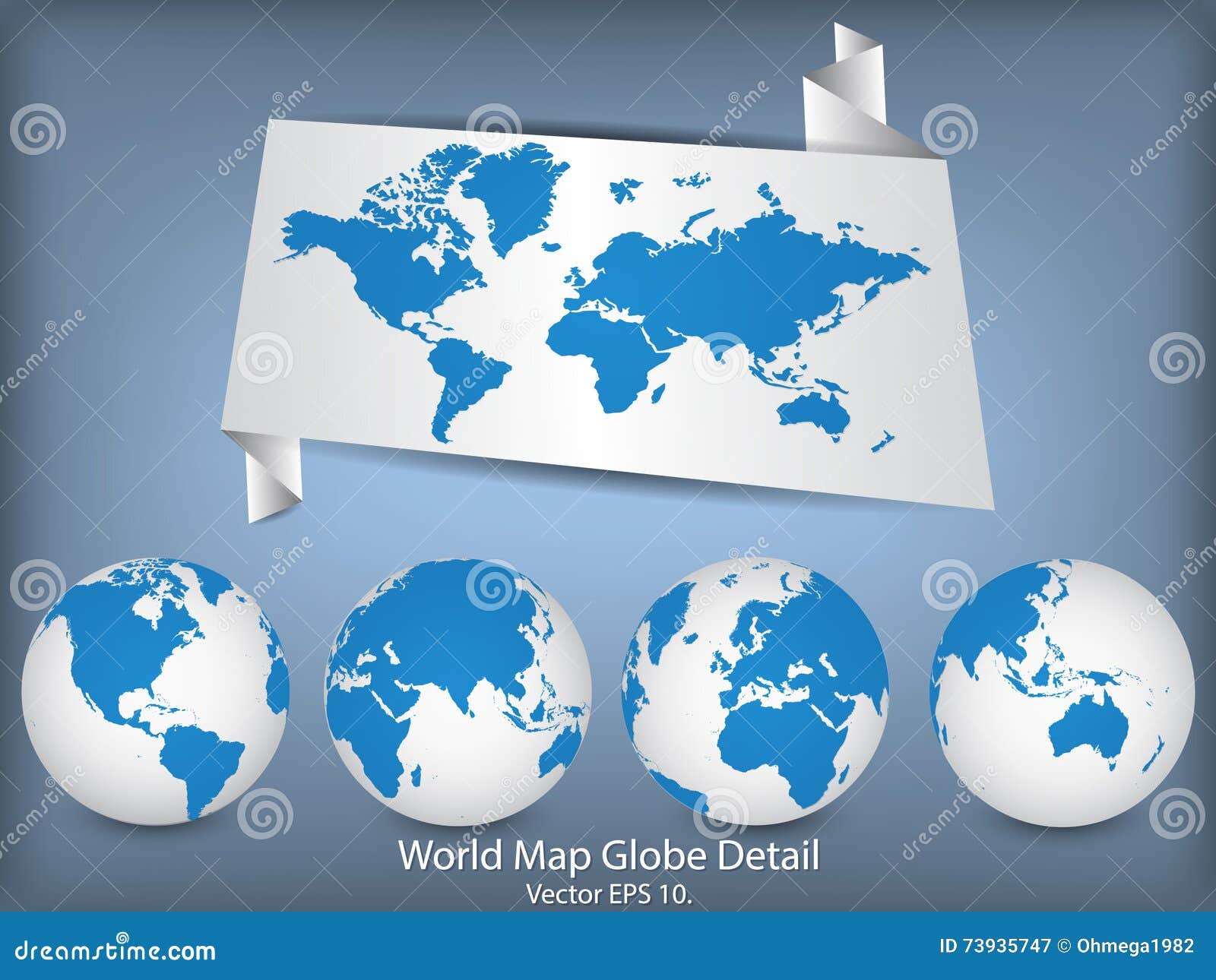 World Map and Globe Detail. Stock Vector - Illustration of planet ...
