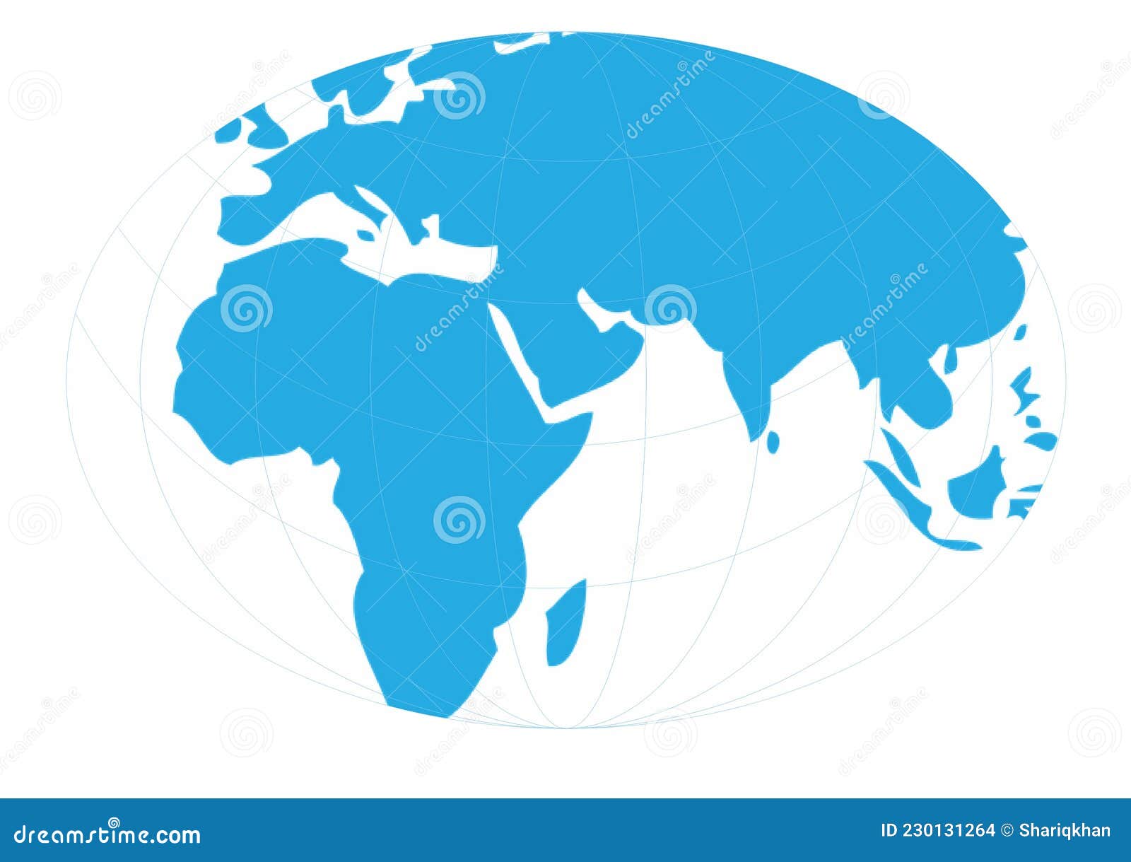 Lines Of Latitude And Longitude On A World Map