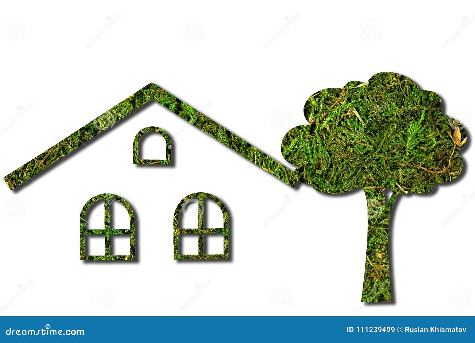 Concept Ecology. Green House. World Map Component of the Walls of the ...