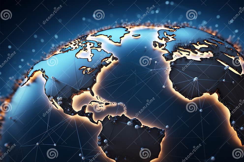 World Map Globe Symbolizes the Interconnectedness of Internet ...