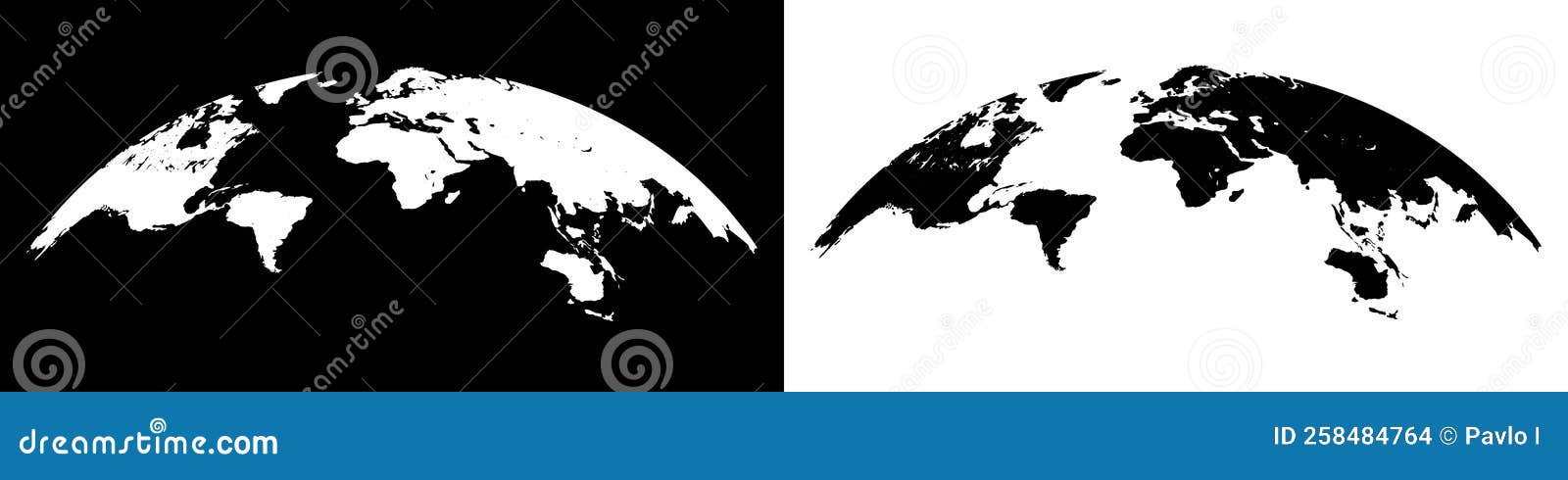 World Map Globe White and Black Isolated - Vector Stock Vector ...