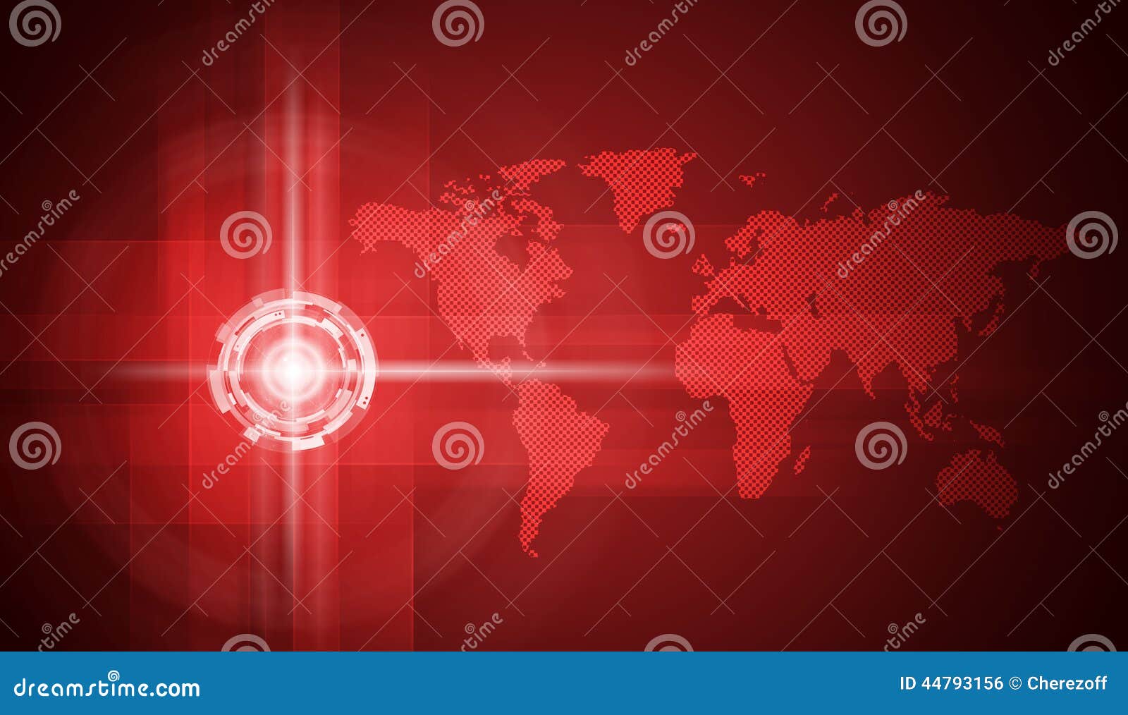 World map and glow circles stock illustration. Illustration of love ...
