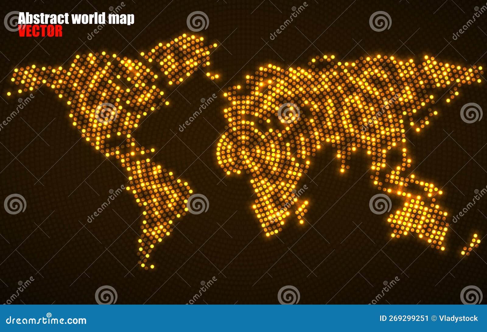 World Map Radial Dot Pattern Cartoon Vector | CartoonDealer.com #75543949