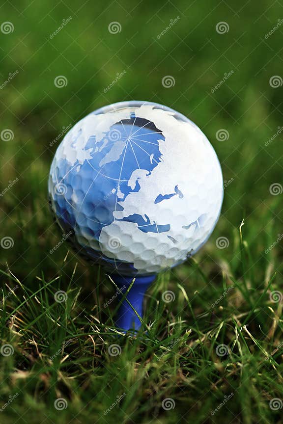 World map on golf ball stock image. Image of sphere, golf - 9052501