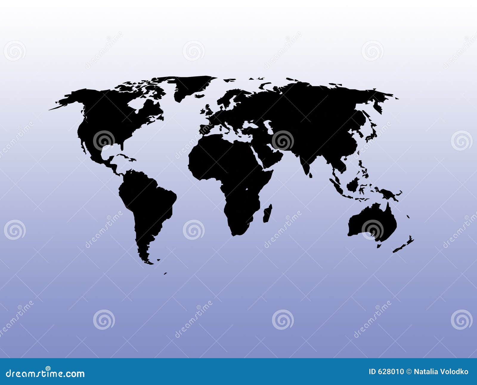 World Map on a Gradient Background Stock Illustration - Illustration of ...