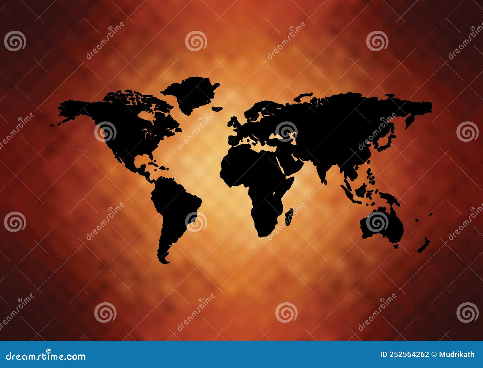 World Map In Gradient Background, Brown Colored Royalty-Free Stock ...