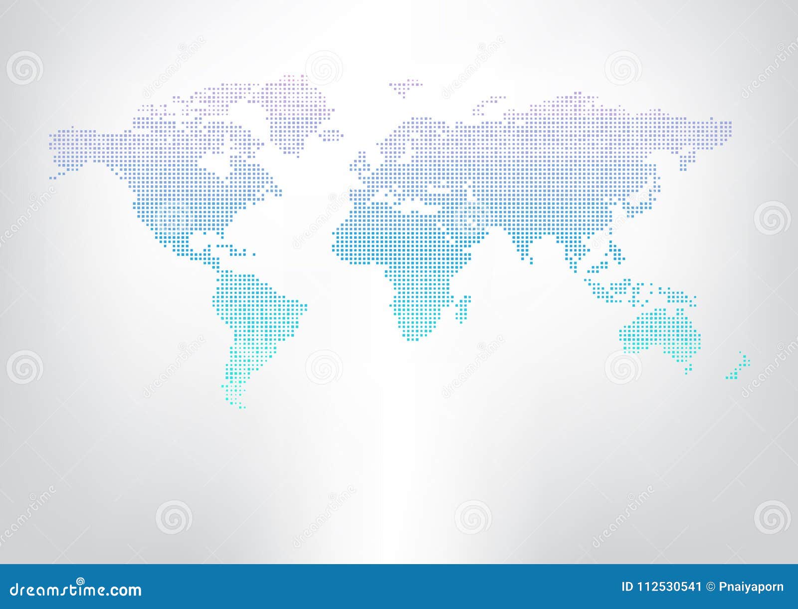 World Map of Gradient Color Pixel. Stock Illustration - Illustration of ...