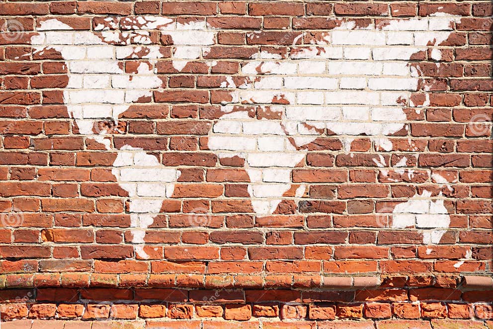 World map graffiti stock image. Image of chalk, chart - 67145339