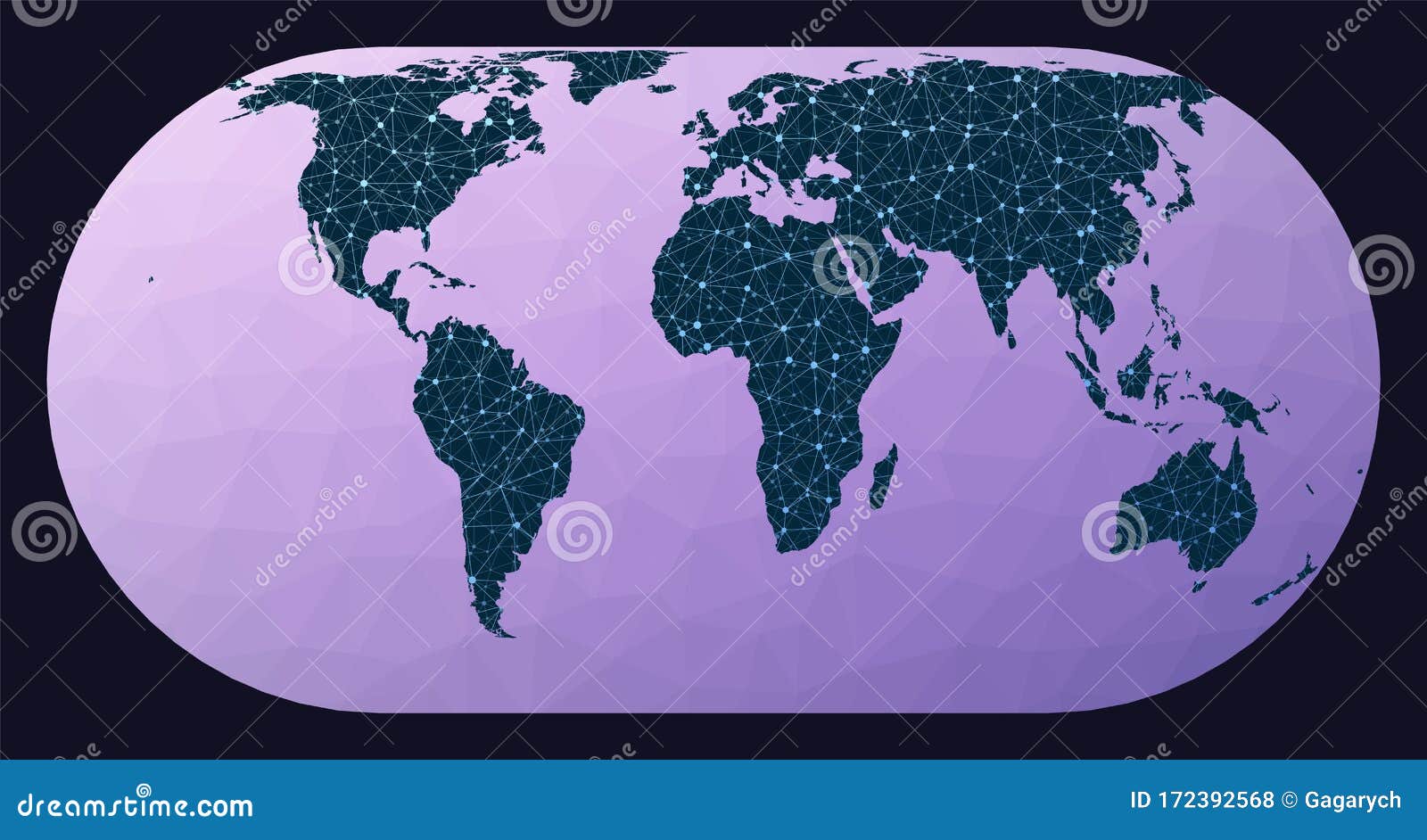 World map graph. stock vector. Illustration of computing - 172392568