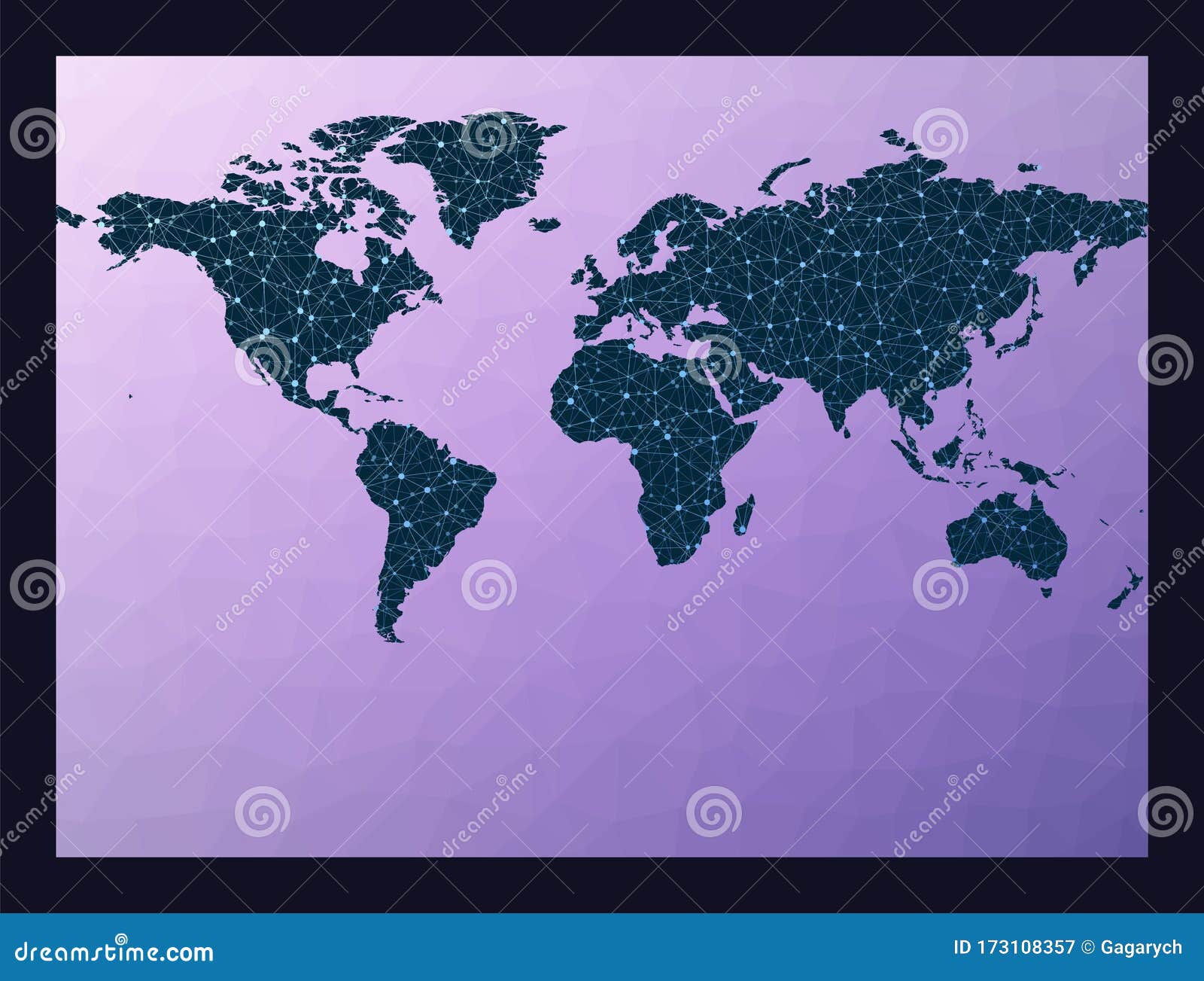 World map graph. stock vector. Illustration of digital - 173108357