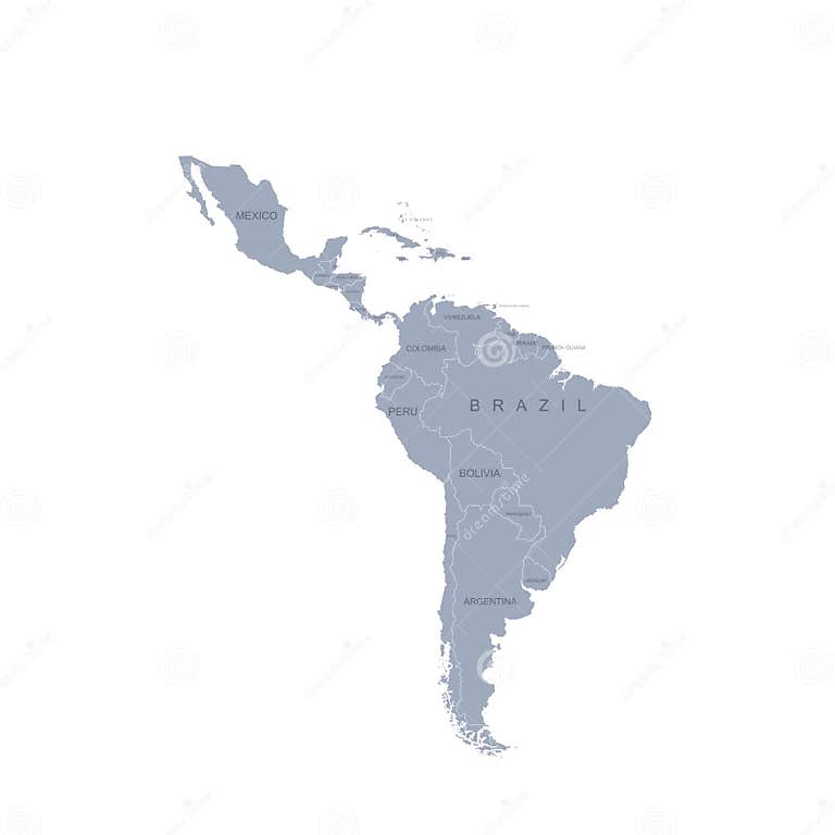 World Map. Graphic Vector of Latin America Map Stock Vector ...