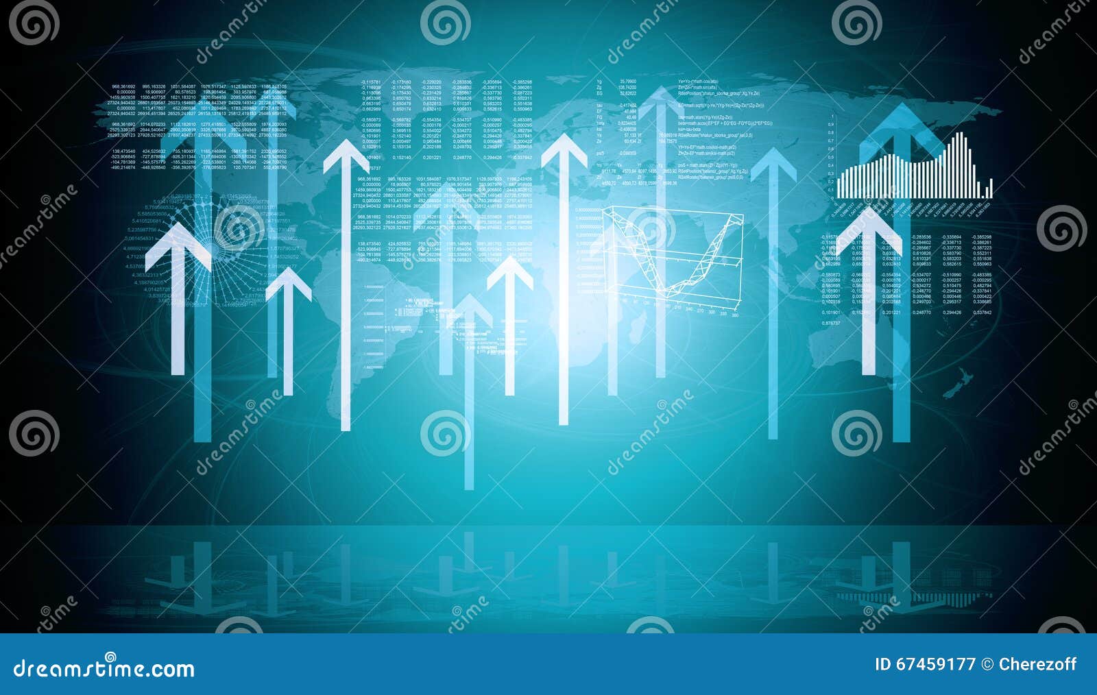 World map with graphs stock image. Image of world, number - 67459177