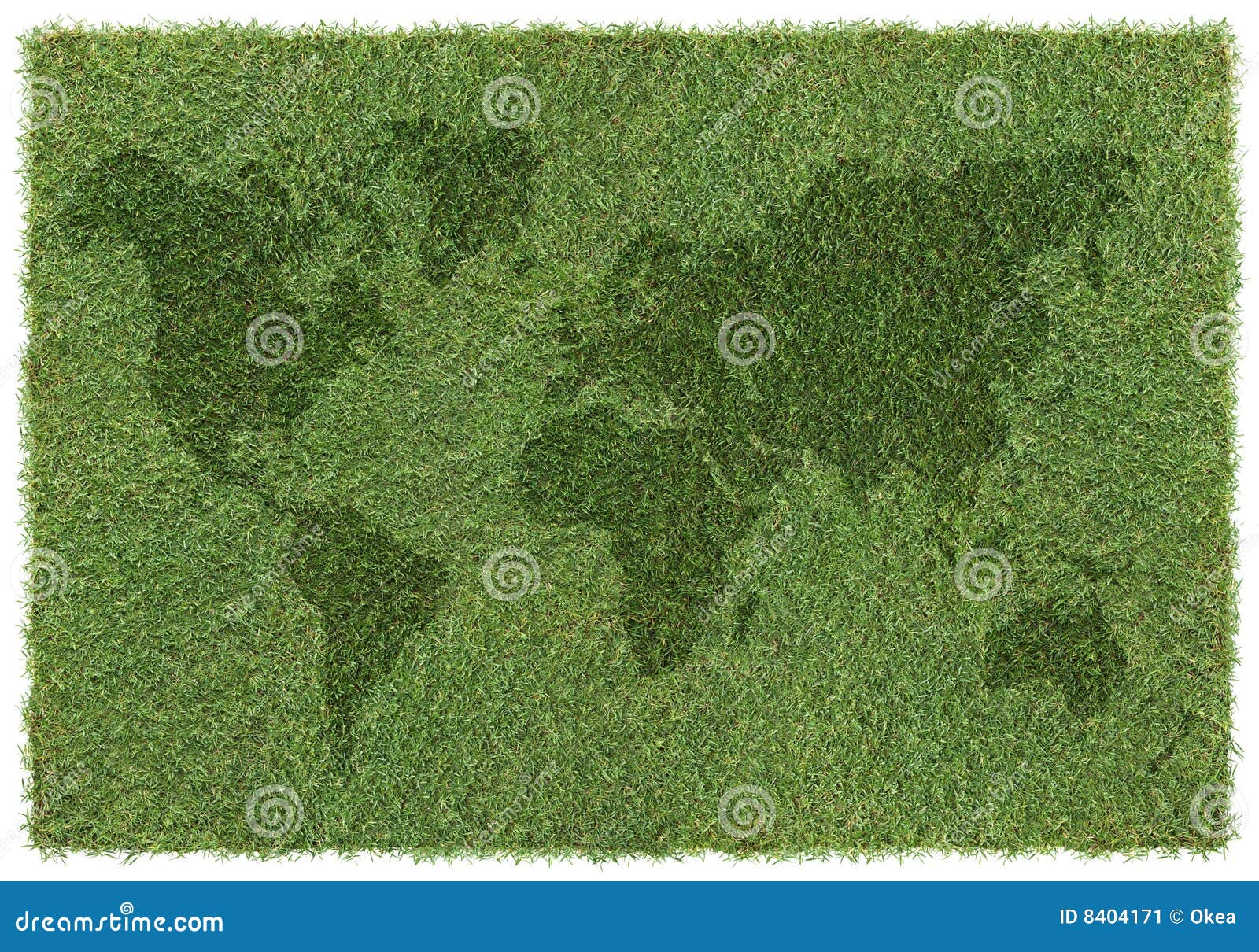World Map With Grass Royalty-Free Stock Photography | CartoonDealer.com ...