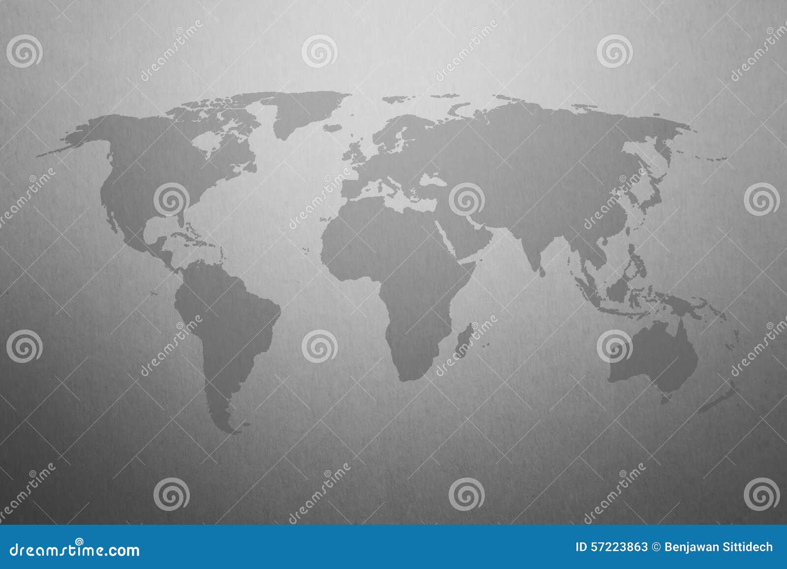 World Map on Gray Paper Texture Background Stock Illustration ...