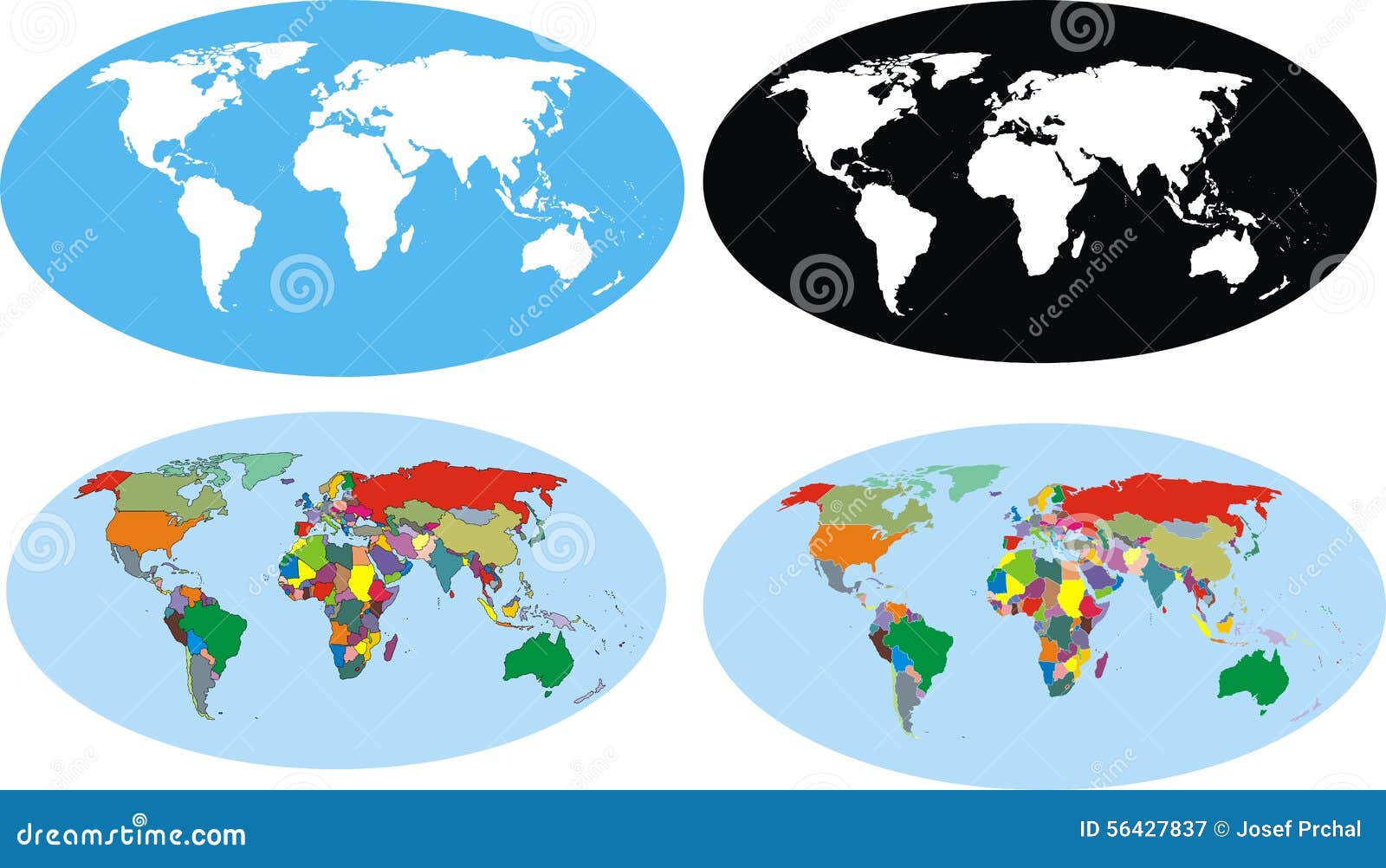 World map stock vector. Illustration of atlantic, antarctica - 56427837