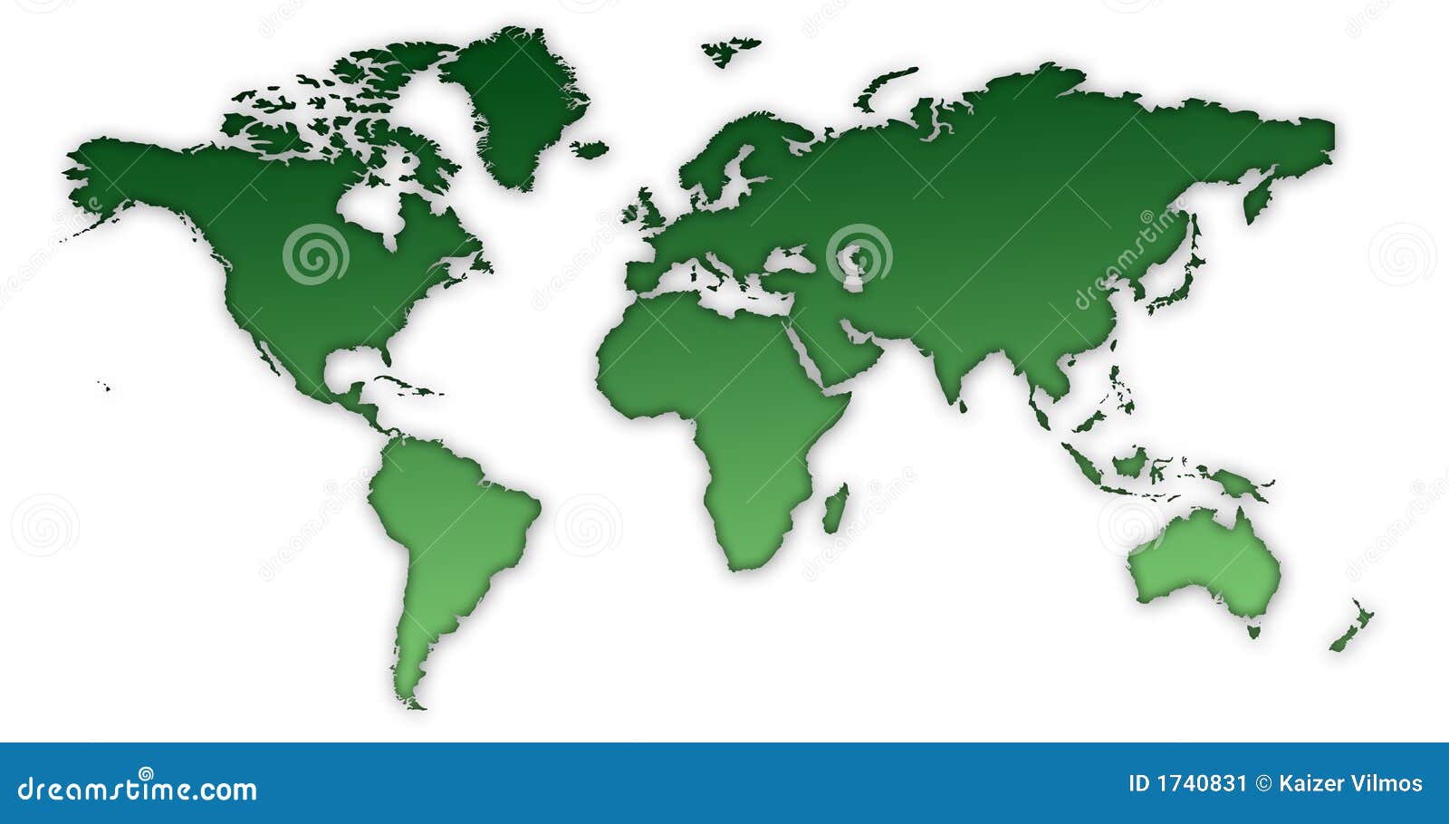 World map green stock illustration. Illustration of geography - 1740831