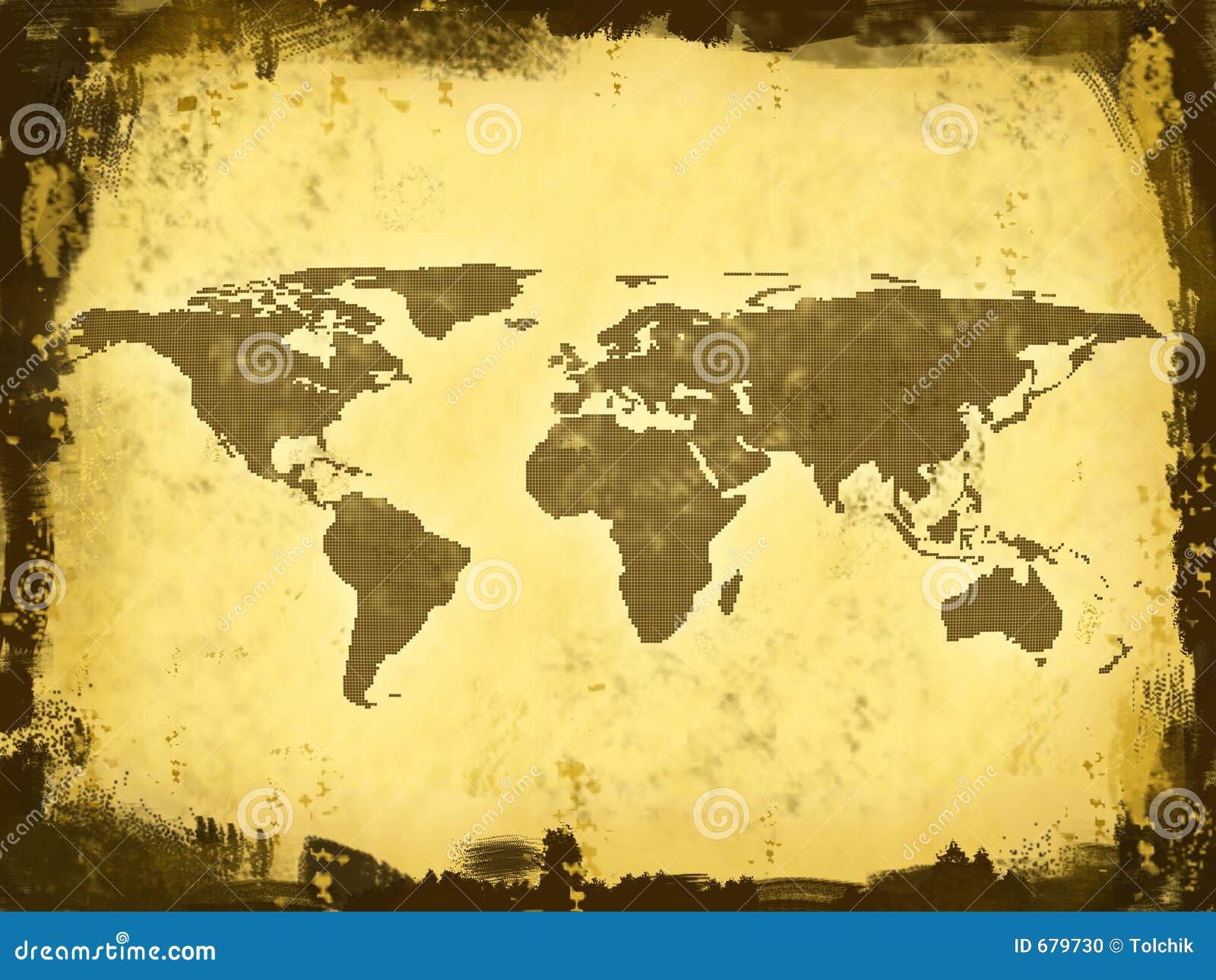 World Map, grunge stock illustration. Illustration of europe - 679730