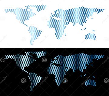World Map Hex Tile Scheme stock vector. Illustration of navigate ...