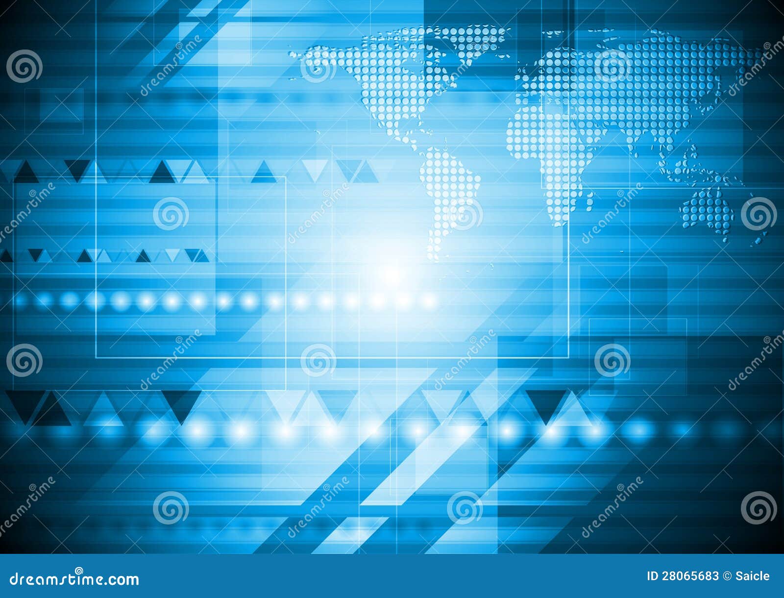 World Map Hi-tech Background Stock Vector - Illustration of drawing ...