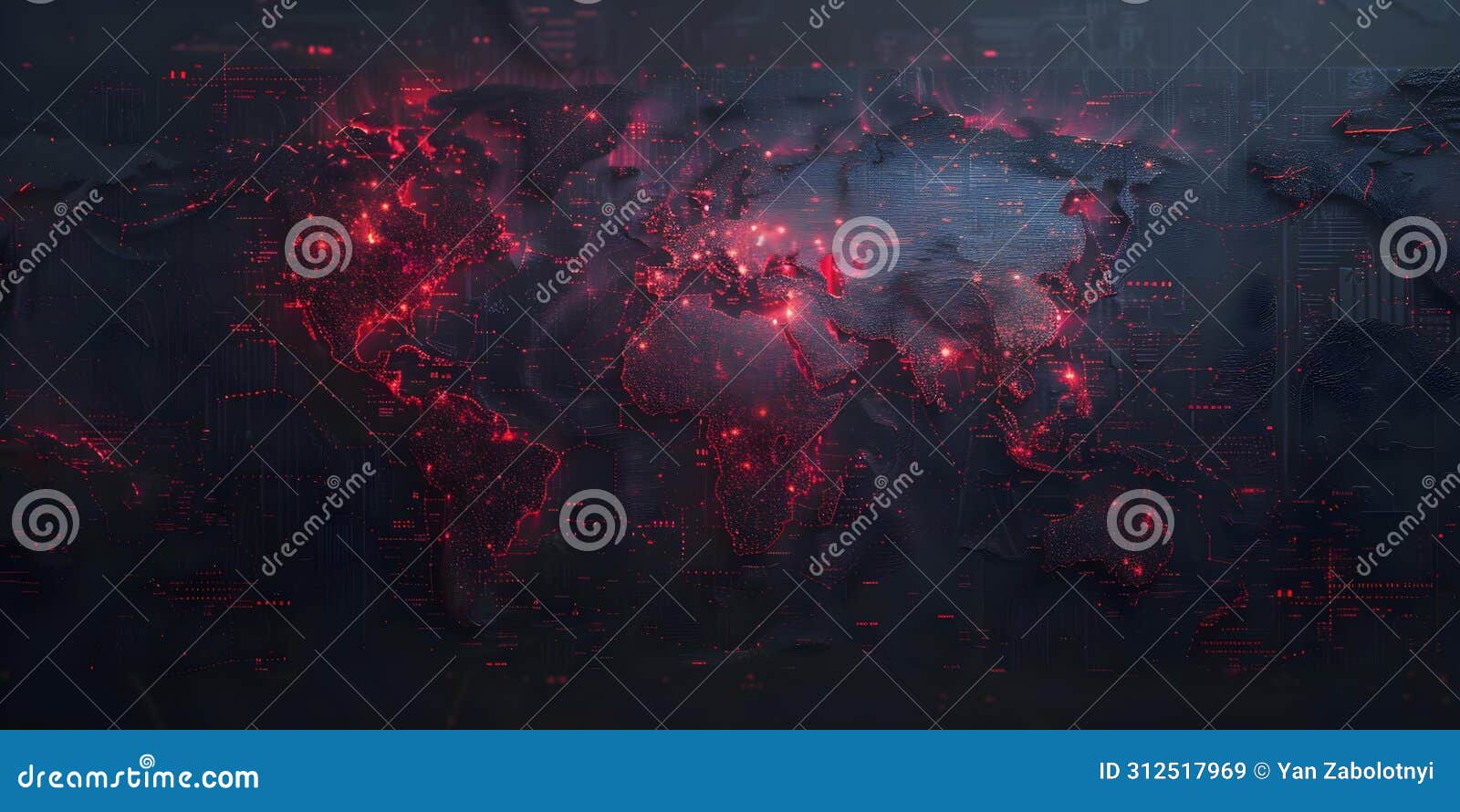 World Map with Highlighted Ransomwareaffected Areas Showcasing the ...