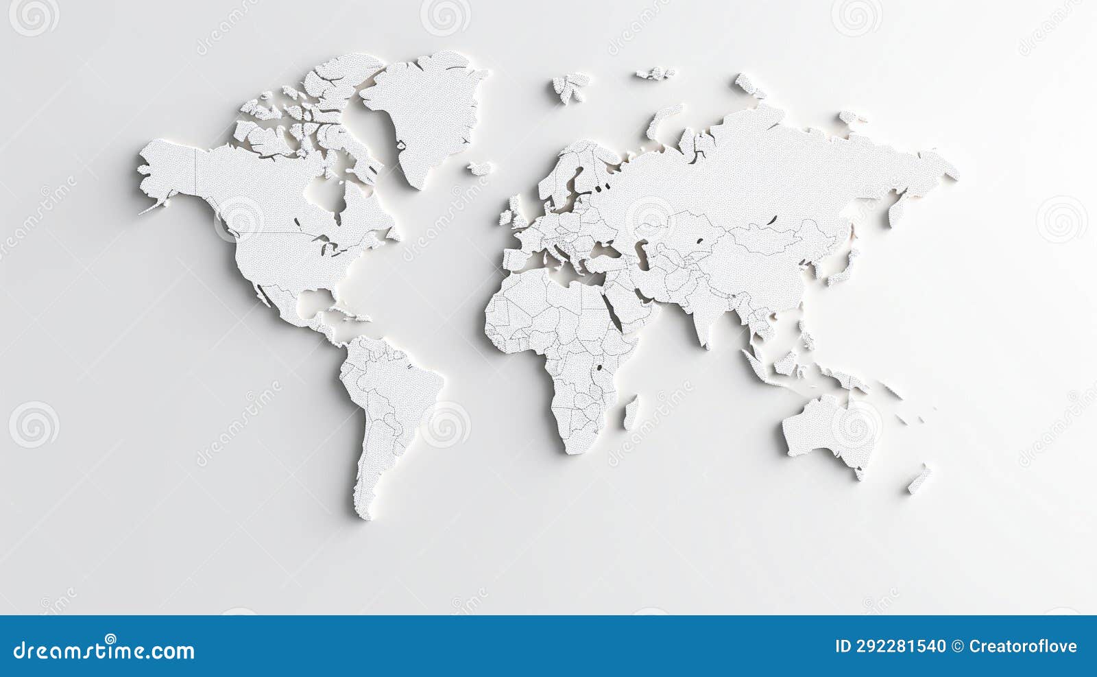 World Map Highlighted on White Background Generative AI Stock ...