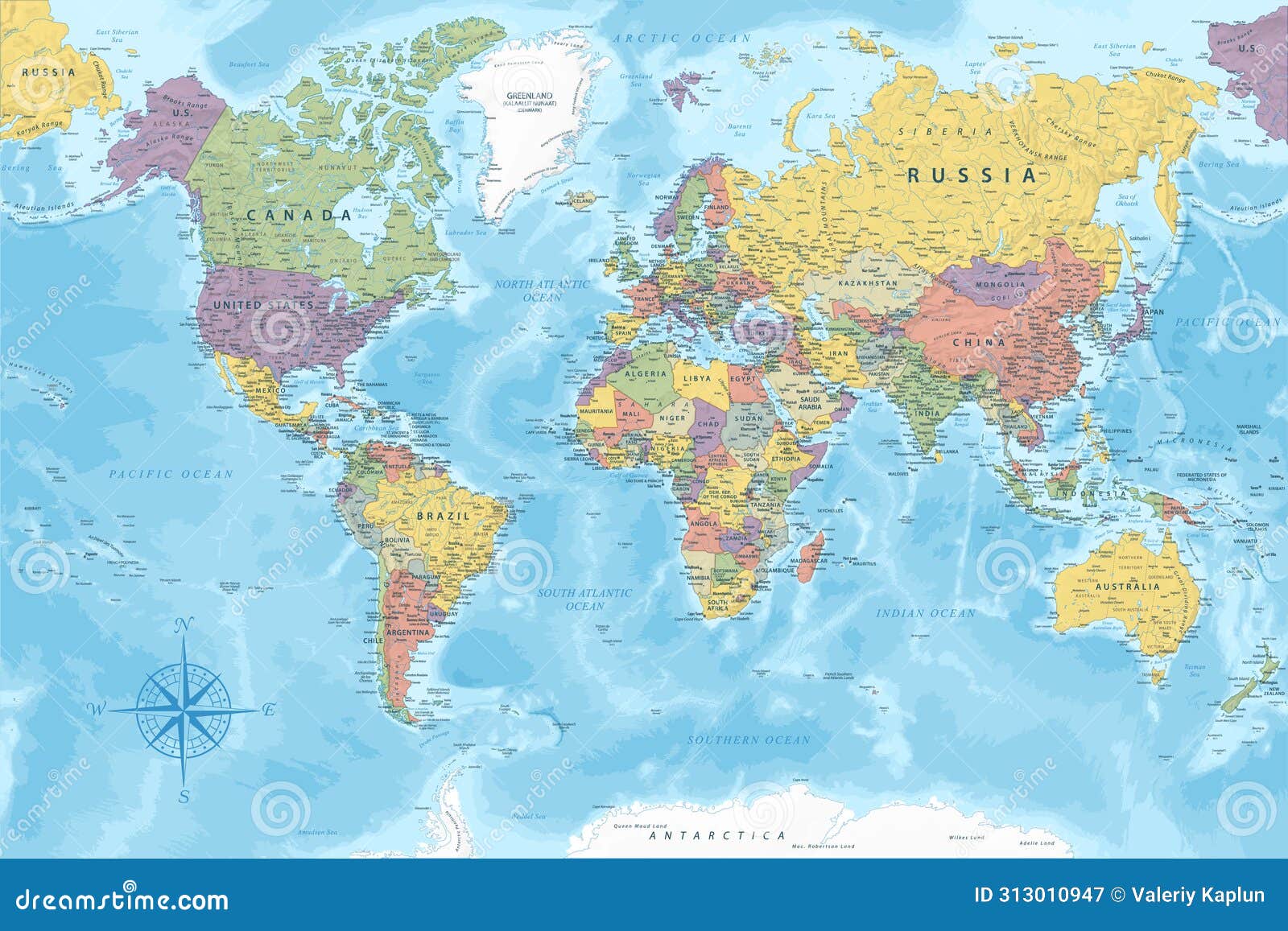 World Map - Highly Detailed Colored Vector Map of the World. Ideally ... World Map - Highly Detailed Colored Vector Map of the World. Ideally ...