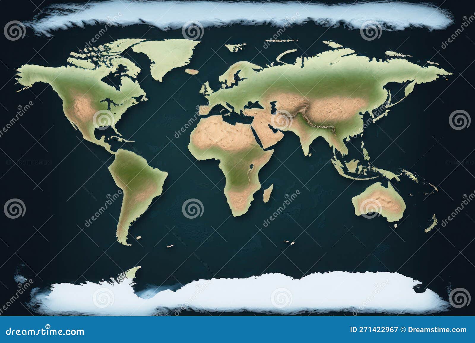 World Map with Horizon Background Stock Illustration - Illustration of ...