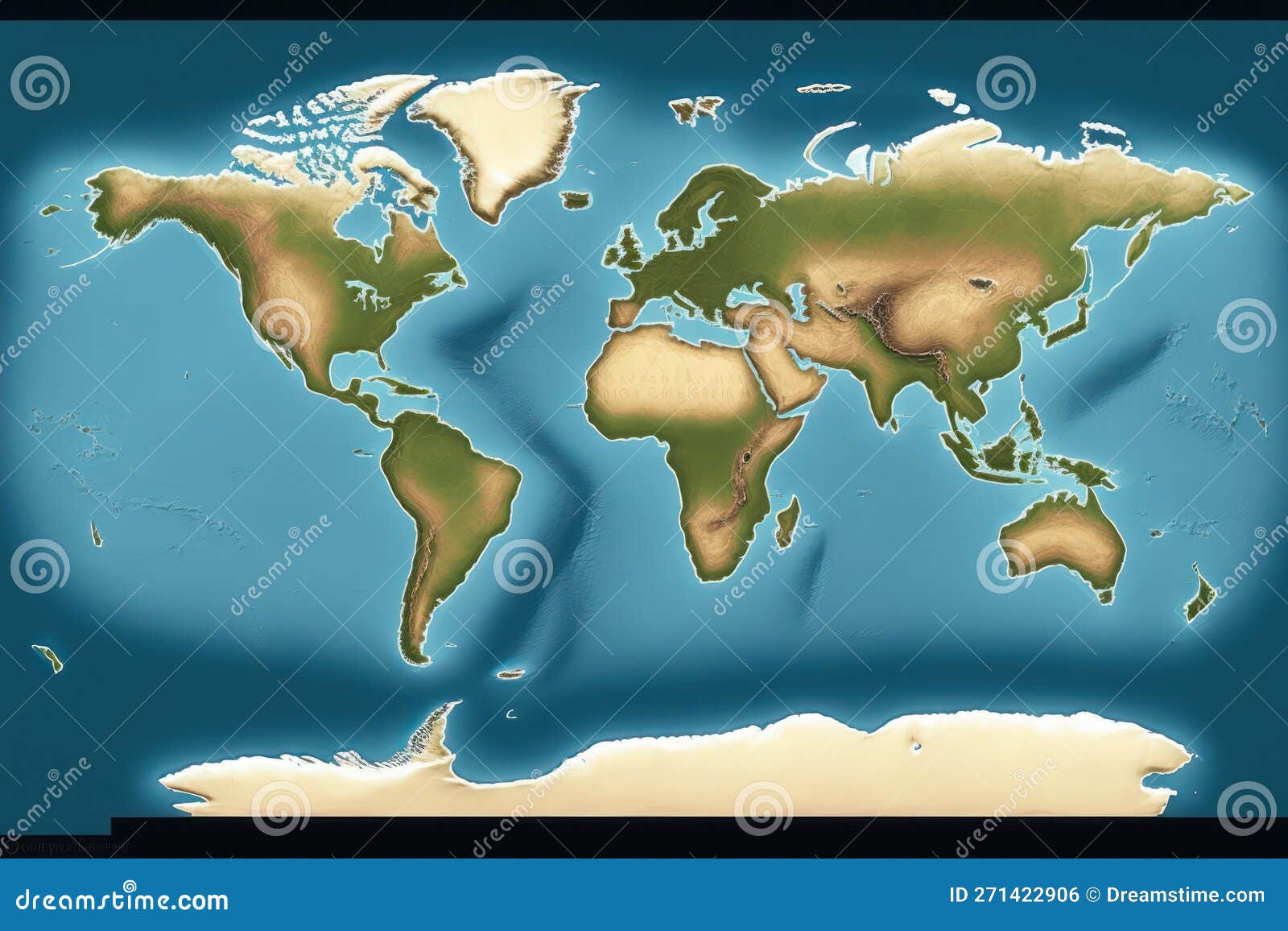 World Map with Horizon Background Stock Illustration - Illustration of ...