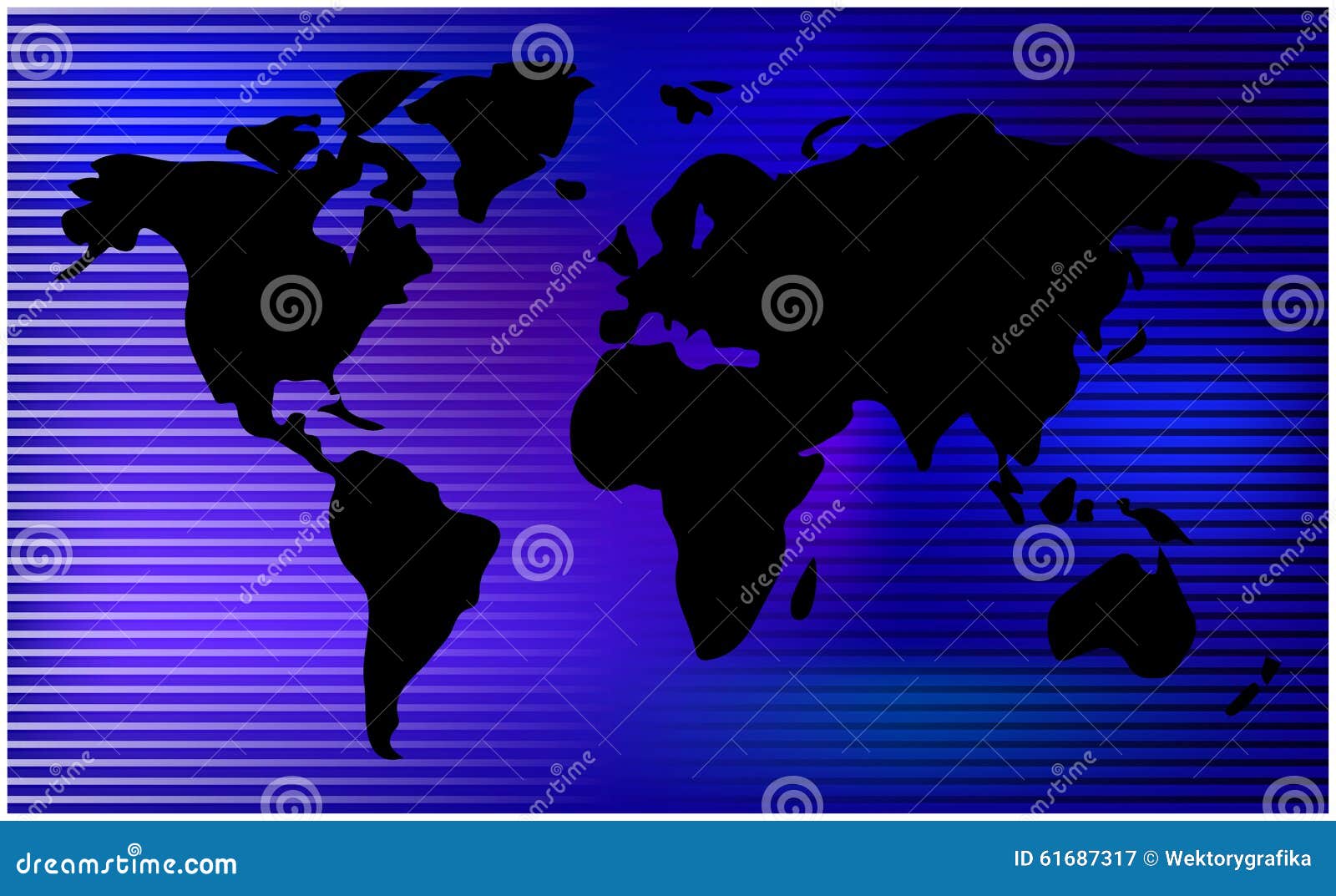 World Map. Horizontal Stripes, Bars - Abstract Vector Background Stock ...